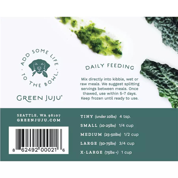 Green Juju Frozen Supplement - Just Greens – Decker's Dog + Cat