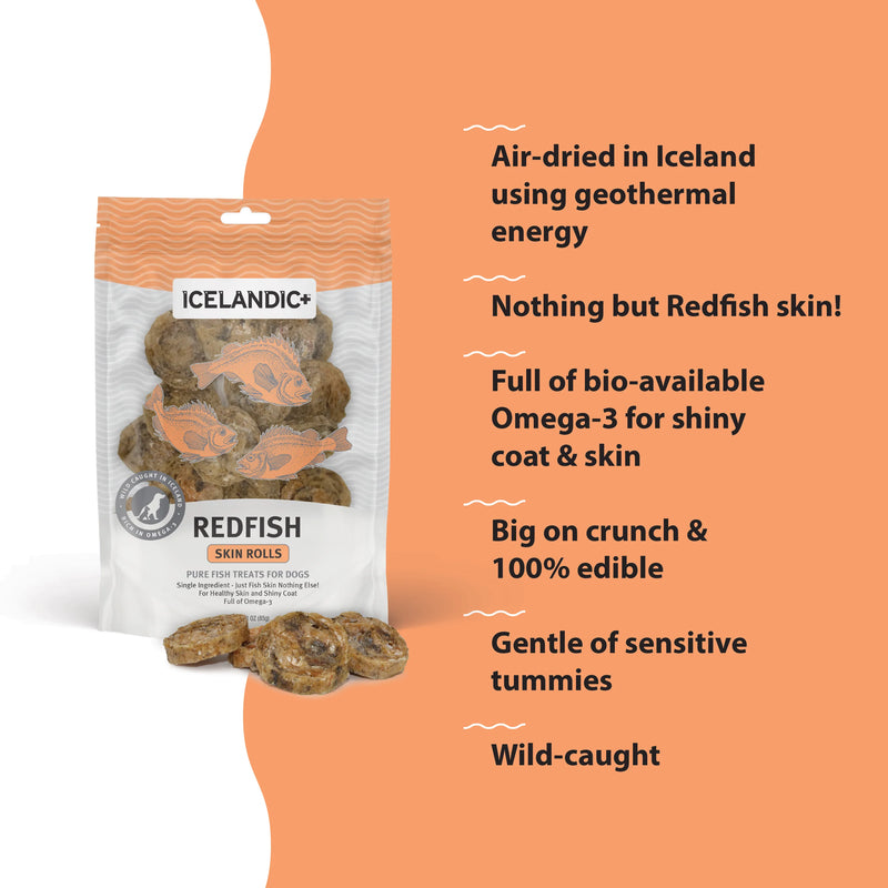 Icelandic Redfish Skin Rolls – Decker's Dog + Cat